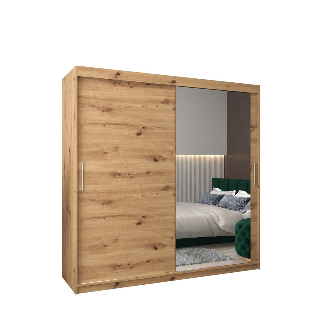 Tokyo II Sliding Door Wardrobe 200cm - Oak Artisan 200cm by Arthauss ...