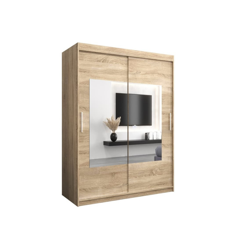 Torino Sliding Door Wardrobe 150cm - Oak Sonoma 150cm by Arthauss ...