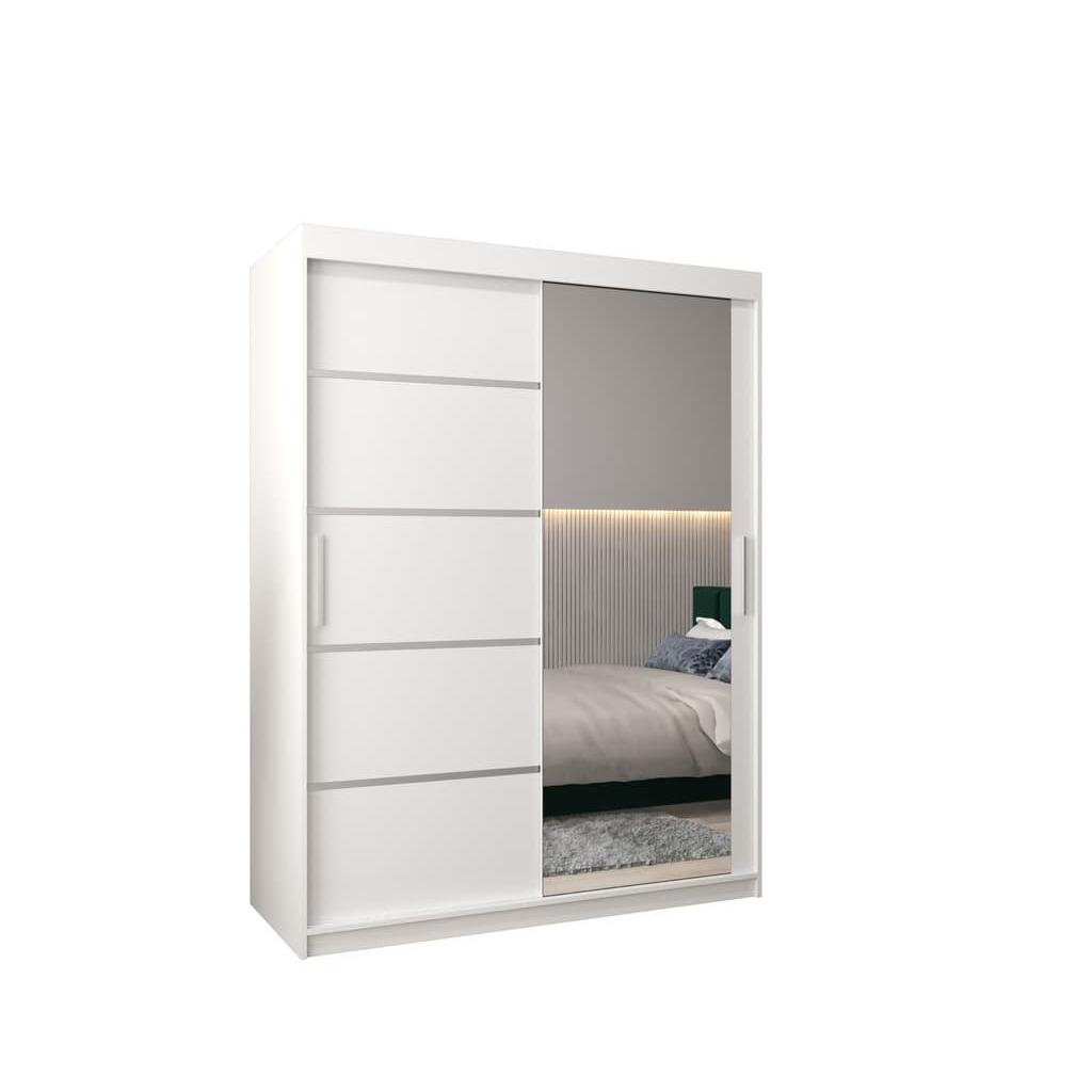 Verona 02 Sliding Door Wardrobe 150cm - White 150cm by Arthauss ...