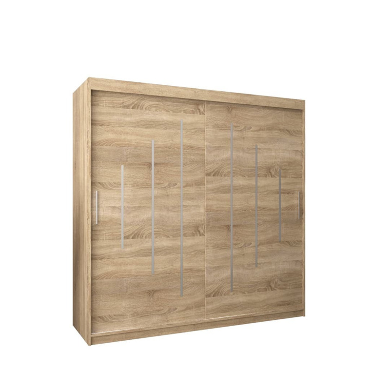 York Sliding Door Wardrobe 200cm - Oak Sonoma 200cm by Arthauss ...