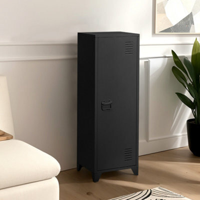 Living And Home Modern Black Tall Metal File Cabinet Home Office ...