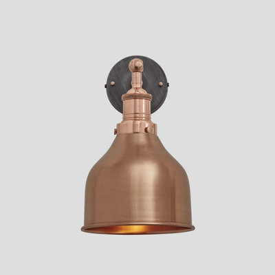 Industville Brooklyn Cone Wall Light, 7 Inch, Copper- Copper Holder by ...