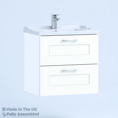 Paramount Bathrooms 1000mm Traditional 2 Drawer Wall Hung Bathroom ...