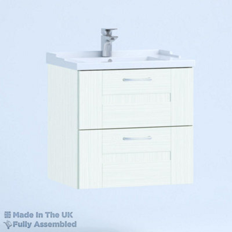 Paramount Bathrooms 600mm Traditional 2 Drawer Wall Hung Bathroom ...