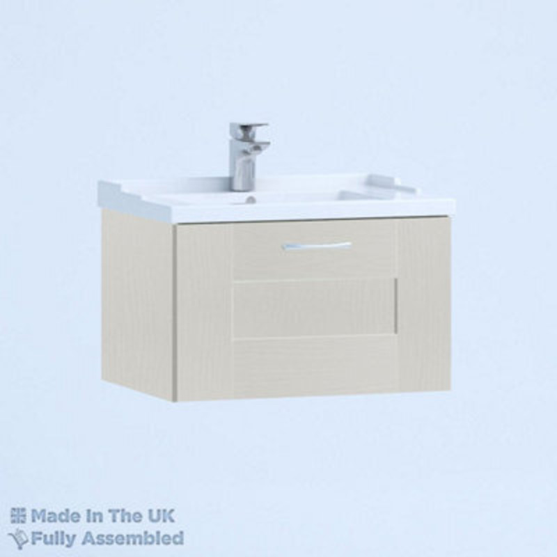 Paramount Bathrooms 600mm Traditional 1 Drawer Wall Hung Bathroom ...