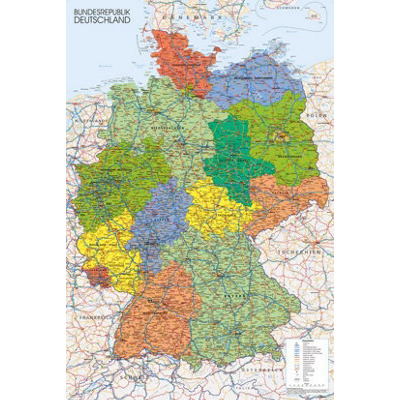 GB Eye World Maps Germany Map 61 X 91.5Cm Maxi Poster by B&Q | ufurnish.com