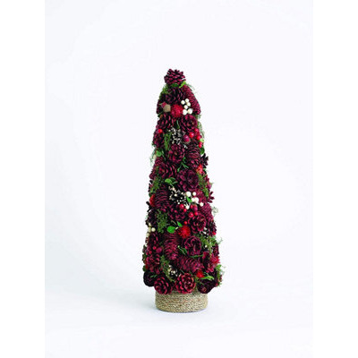 Bloom Victorian Christmas Pyramid Tree - Red & Green Traditional ...