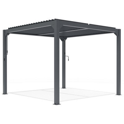 Vonhaus Pergola With Retractable Roof 3X3M, Weatherproof Aluminium ...