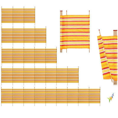 Abaseen 4 Pole 4Ft X 7Ft Yellow Windbreak, Extra Tall Windbreaker For ...