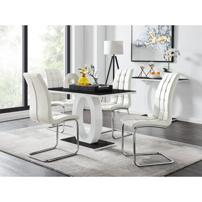 Furniturebox Imperia White High Gloss 6 Seater Dining Table With ...