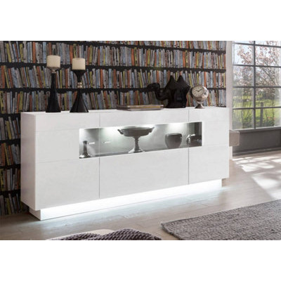 Arte Sensis Display Sideboard Cabinet In White Gloss - Modern Storage ...