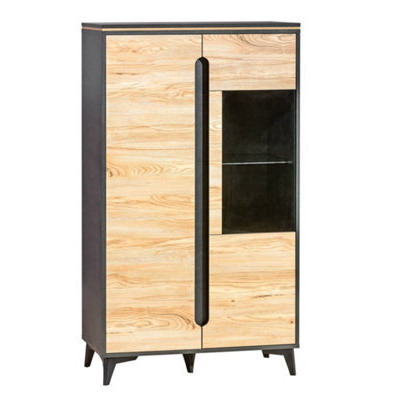 Arte Modern Elegance: Gappa Glass-Paneled Display Cabinet, Mountain Ash ...