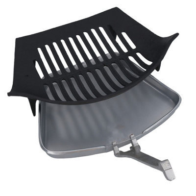 "AB Tools 15"" Fire Grate For 16"" Fire Galvanised Ashpan & Handle ...