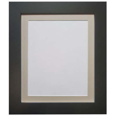 Frames By Post Metro Black Frame With Light Grey Mount For Image Size 4 ...