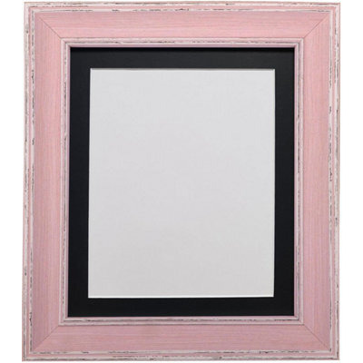 Frames By Post Scandi Distressed Pink Frame With Black Mount For Image ...
