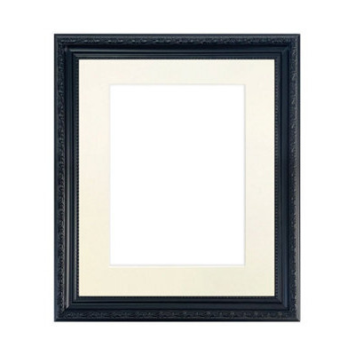 Frames By Post Shabby Chic Black Frame With Ivory Mount For Image Size ...