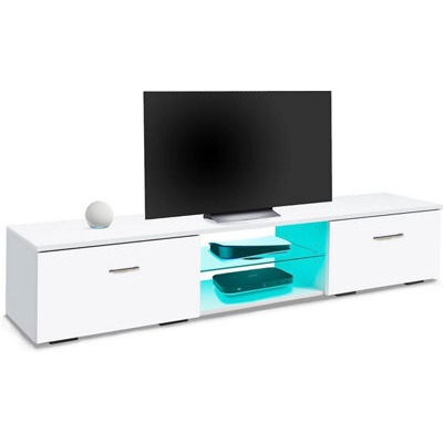 "Mda Designs Avior White Tv Cabinet For Flat Tv Screens Of Up To 75 ...