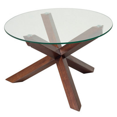 Torino Solid Oak Glass Coffee Table Living Room Furniture by B&Q ...