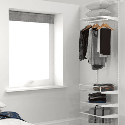 Open Wardrobe System With Basket 63Cm (W) by B&Q | ufurnish.com