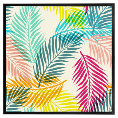 "Andrew Lee Multi Coloured Tropical Leaves (Picutre Frame) / 20X20 ...
