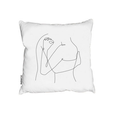 Andrew Lee Line Art Hug (Cushion) / 60Cm X 60Cm by B&Q | ufurnish.com