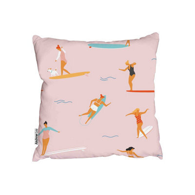 Andrew Lee Cushions - Girl Surfers In Bikini (Cushion) / 45Cm X 45Cm by ...
