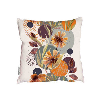 Andrew Lee Cushions - Watercolor Flowers And Leaves (Cushion) / 60Cm X ...