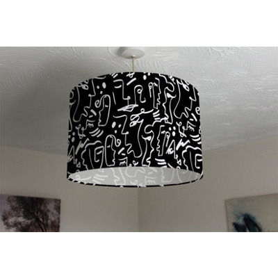 Andrew Lee Faces, Masks And Geometric Shapes Repeating (Ceiling & Lamp ...