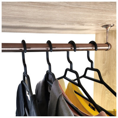 Moderix Suspended Round Wardrobe Rail Hanging Tube Pipe 800mm Antique ...