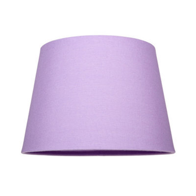 Happy Homewares Traditional 8 Inch Soft Lilac Linen Drum Table/pendant ...