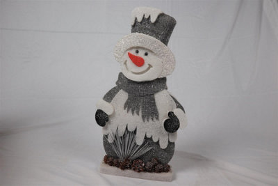 Shatchi 52Cm Red Snowman Christmas Tabletop Figures Glitter Foam ...