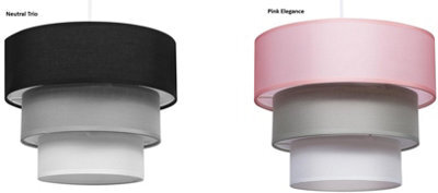 Giggi 3-Tier Fabric 30Cm Easy-Fit Ceiling Light Shade/lamp Shade For ...