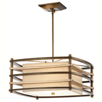 Elegant 2 Bulb Cambridge Bronze Ceiling Pendant Light With Led E27 ...