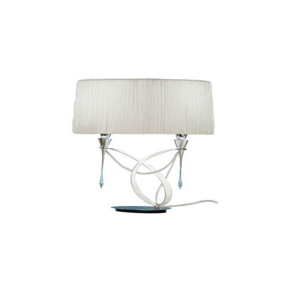 Luminosa Lighting Luminosa Lucca Table Lamp 2 Light E27 Small, Polished ...