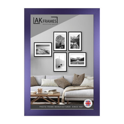 "AK Frames Sleek 9X6"" Purple Thin Modern Picture Frame - Slim And ...