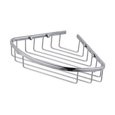 Plum&clay Solid Brass Single Corner Chrome Shower Basket by B&Q ...