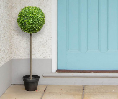 Garden Store Direct 80Cm Artificial Topiary Buxus Ball Tree by B&Q | ufurnish.com