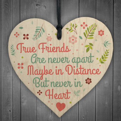 Red Ocean True Friends Friendship Sign Best Friend Plaque Shabby Chic ...