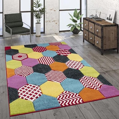 Wadan Multicolor Rugs 80X150Cm Geometric Indoor Living Room Rugs ...