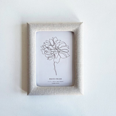 Photo Frames & Art Pf&a Cream Linen 7X5 Picture Frame by B&Q | ufurnish.com
