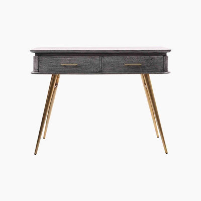 Buttercup Farm Regal Royal Two Drawer Console Table - Mango Wood/metal ...