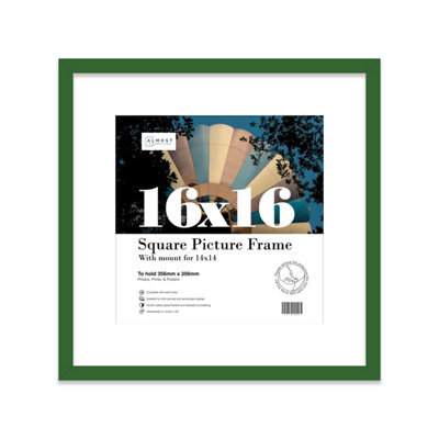 "16X16"" Green Picture Frame - 16X16"" Square Frame With 14X14"" Mount ...