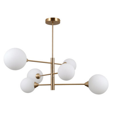 Luminosa Lighting Luminosa Evora Modern 6 Light Multi Arm Semi Flush ...