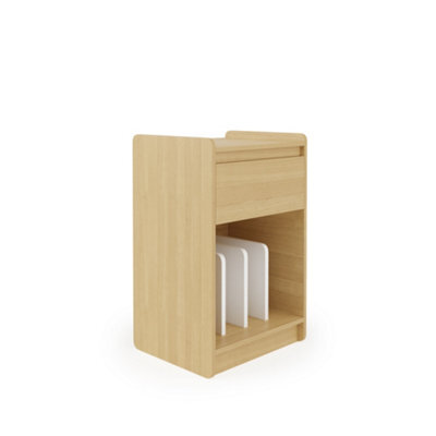 Alphason Dorel Home Oslo Turntable Stand Light Oak / White by B&Q ...