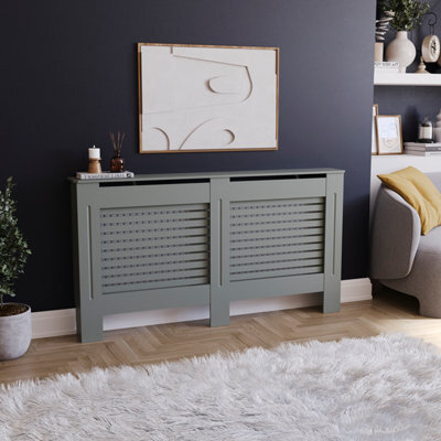 Lassic Vida Designs Milton Large Grey Mdf Radiator Cover by B&Q ...