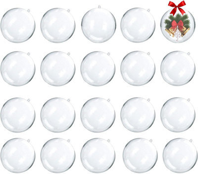 20 Clear Baubles To Fillpersonalized Diy Plastic Christmas Tree ...