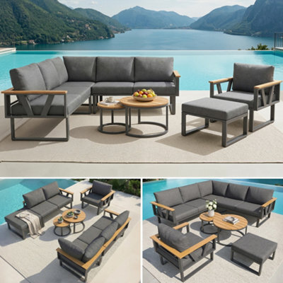 Btm Modular Garden Furniture Outdoor Sofa Set With Nesting Tables ...
