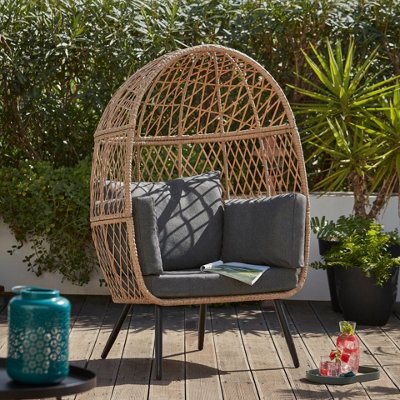 Chilli Seating Fiji Outdoor Garden Egg Chair Rattan by B&Q | ufurnish.com