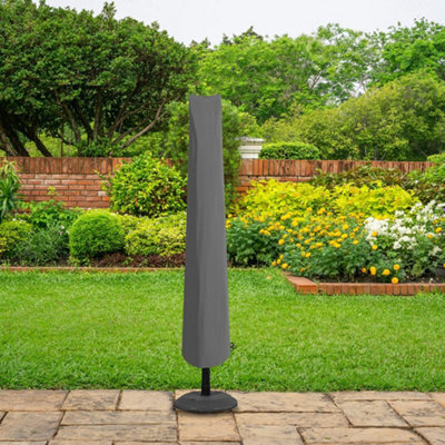 Bosmere All-Weather Extra Large Grey Parasol Cover With Zip L190 C96Cm ...
