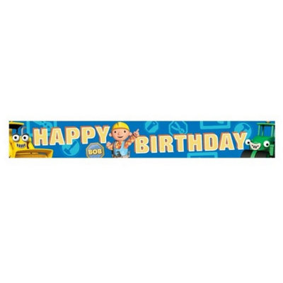 Bob The Builder Foil Happy Birthday Banner Multicoloured (One Size) by ...